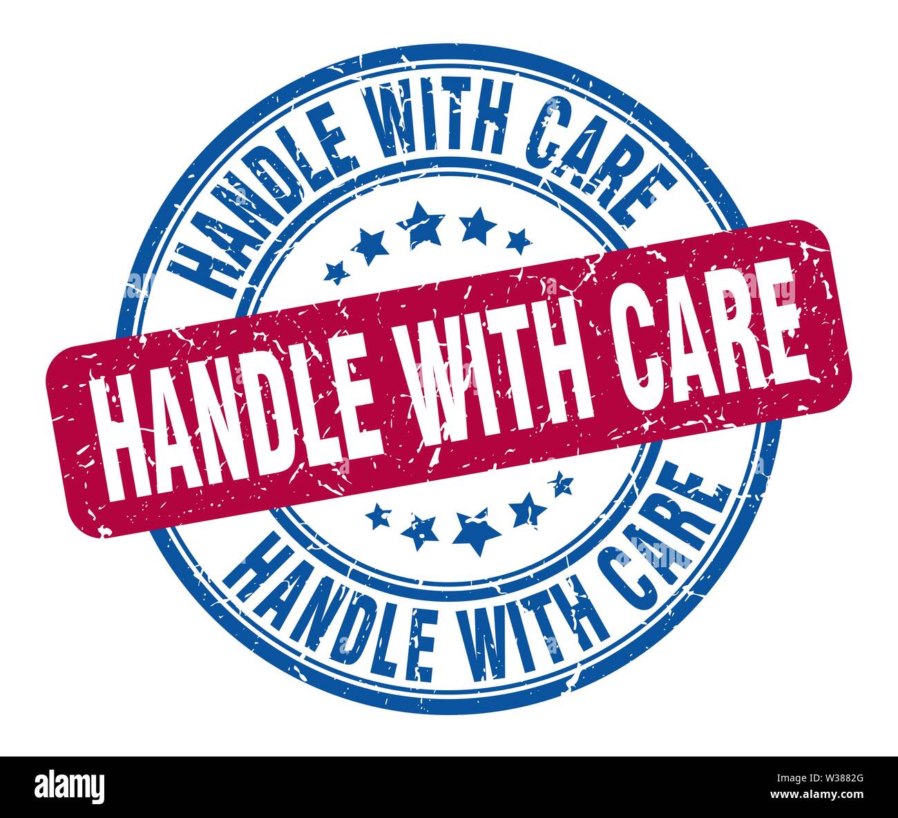handle with care stamp. handle with care round grunge sign. handle with care Stock Vector Image ...
