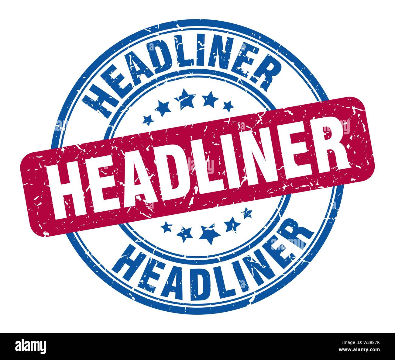 headliner stamp. headliner round grunge sign. headliner Stock Vector ...