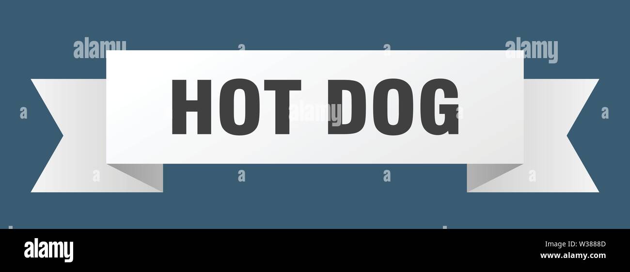 hot dog ribbon. hot dog isolated sign. hot dog banner Stock Vector ...
