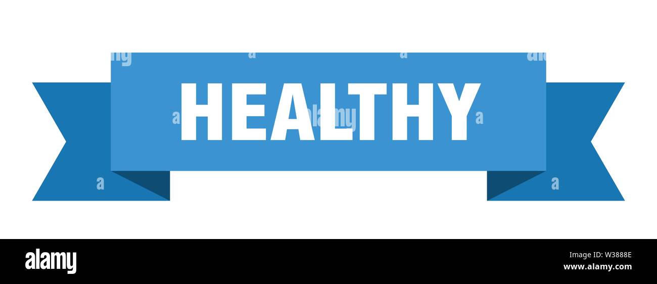 healthy ribbon. healthy isolated sign. healthy banner Stock Vector ...