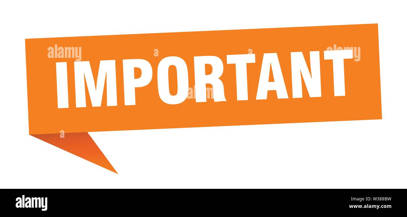 important speech bubble. important sign. important banner Stock Vector ...
