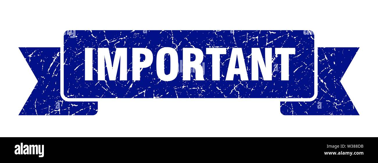 important grunge ribbon. important sign. important banner Stock Vector ...