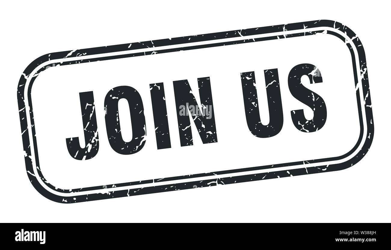 join us stamp. join us square grunge sign. join us Stock Vector Image ...