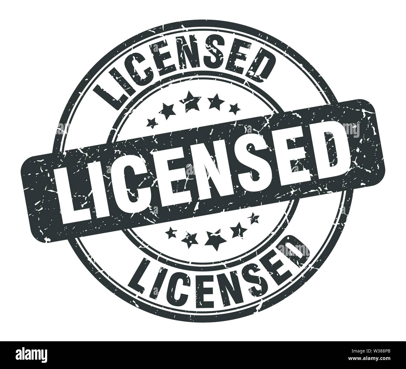 licensed stamp. licensed round grunge sign. licensed Stock Vector Image ...