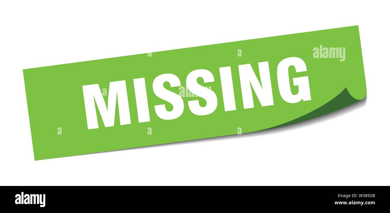 missing sticker. missing square isolated sign. missing Stock Vector ...