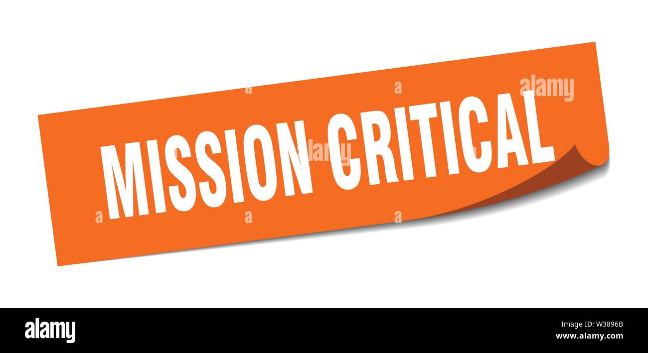 mission critical sticker. mission critical square isolated sign ...