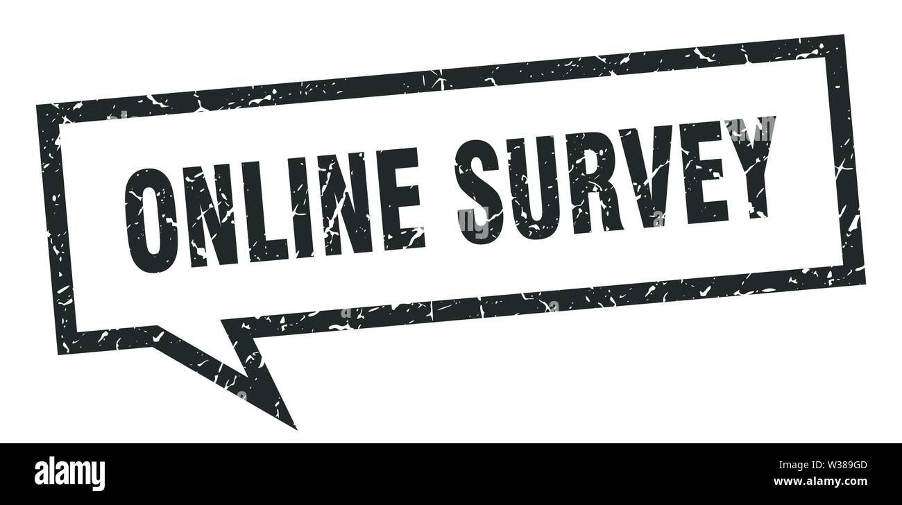 online survey sign. online survey square speech bubble. online survey ...