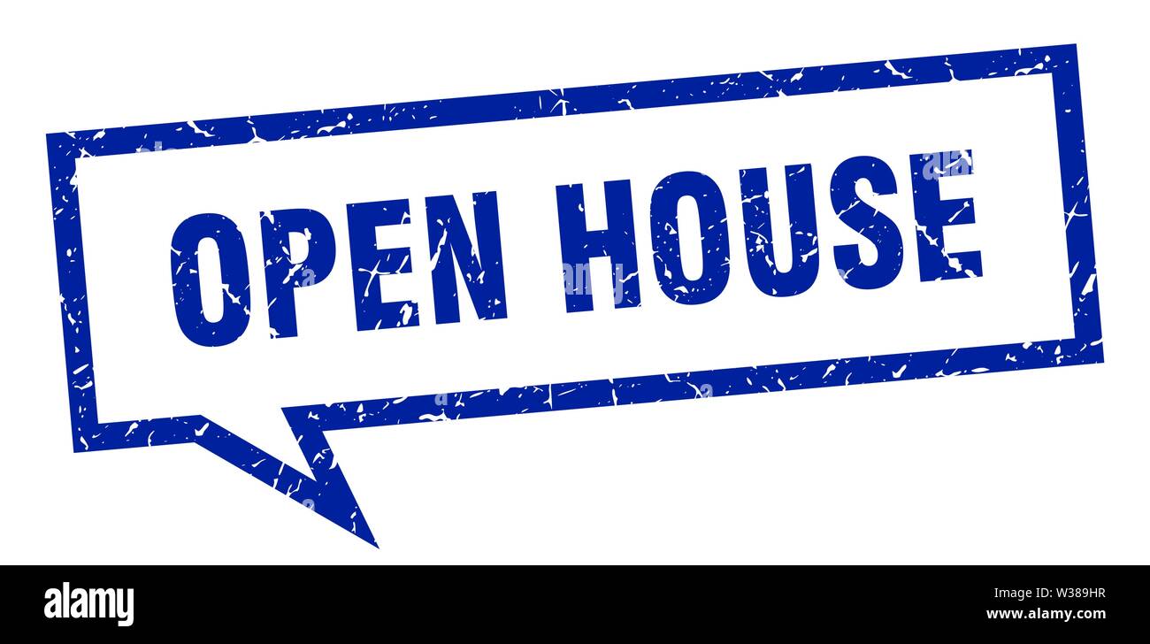 open house sign. open house square speech bubble. open house Stock ...