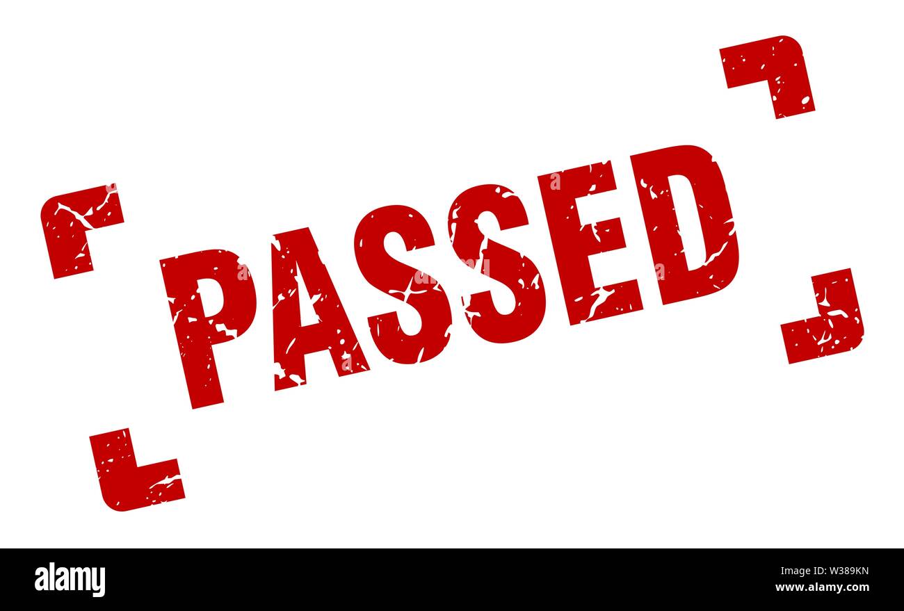 passed stamp. passed square grunge sign. passed Stock Vector Image ...