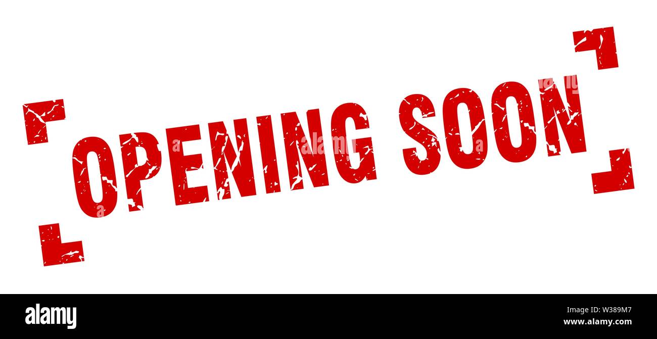 opening soon stamp. opening soon square grunge sign. opening soon Stock ...