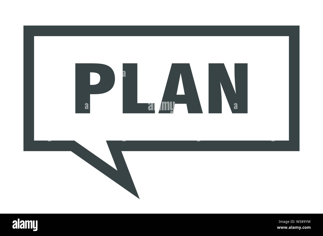 plan sign. plan square speech bubble. plan Stock Vector Image & Art - Alamy