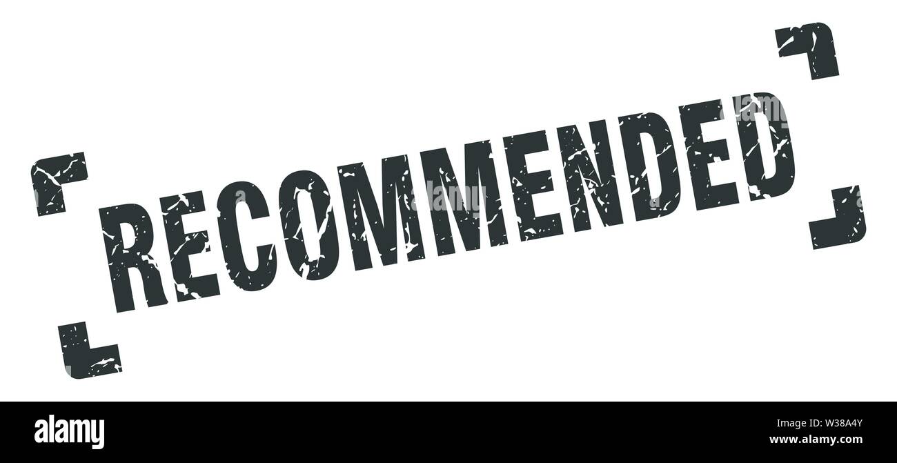 recommended stamp. recommended square grunge sign. recommended Stock ...