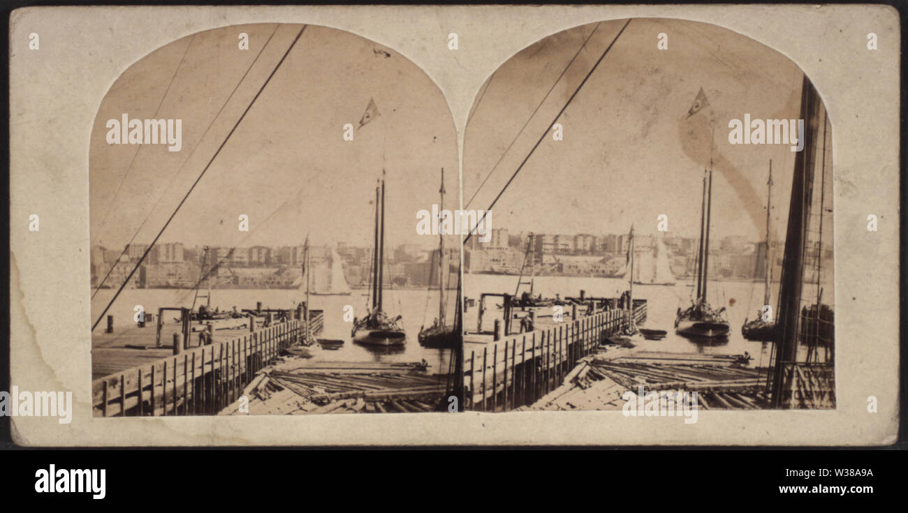 View in New York Pilot boat at Pier 20, East River, from Robert N ...