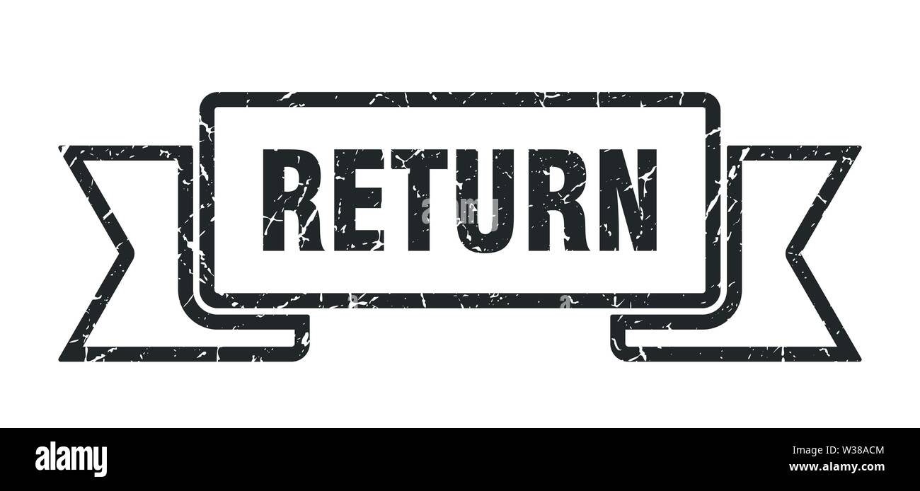 return grunge ribbon. return sign. return banner Stock Vector Image ...