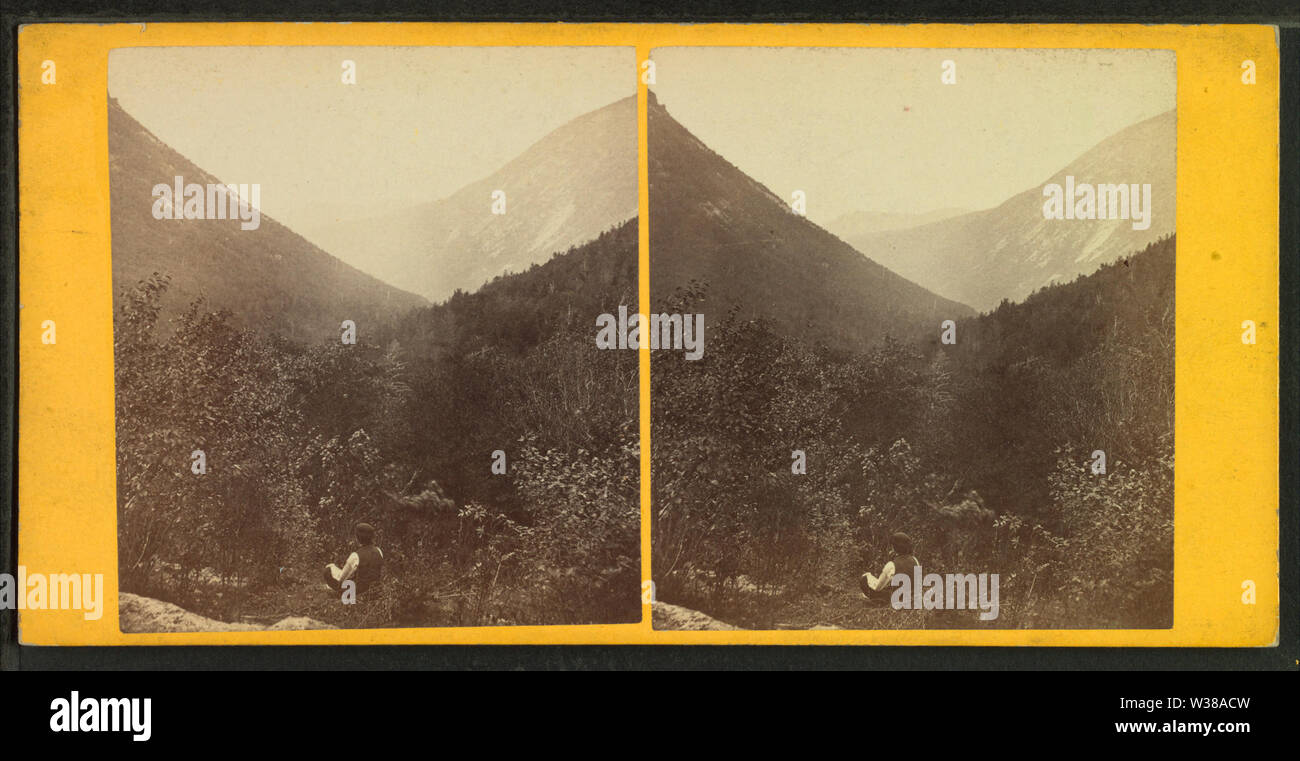 View in White Mountain Notch, by John B Heywood Stock Photo - Alamy