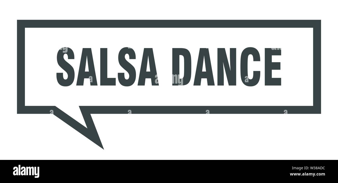 salsa dance sign. salsa dance square speech bubble. salsa dance Stock ...