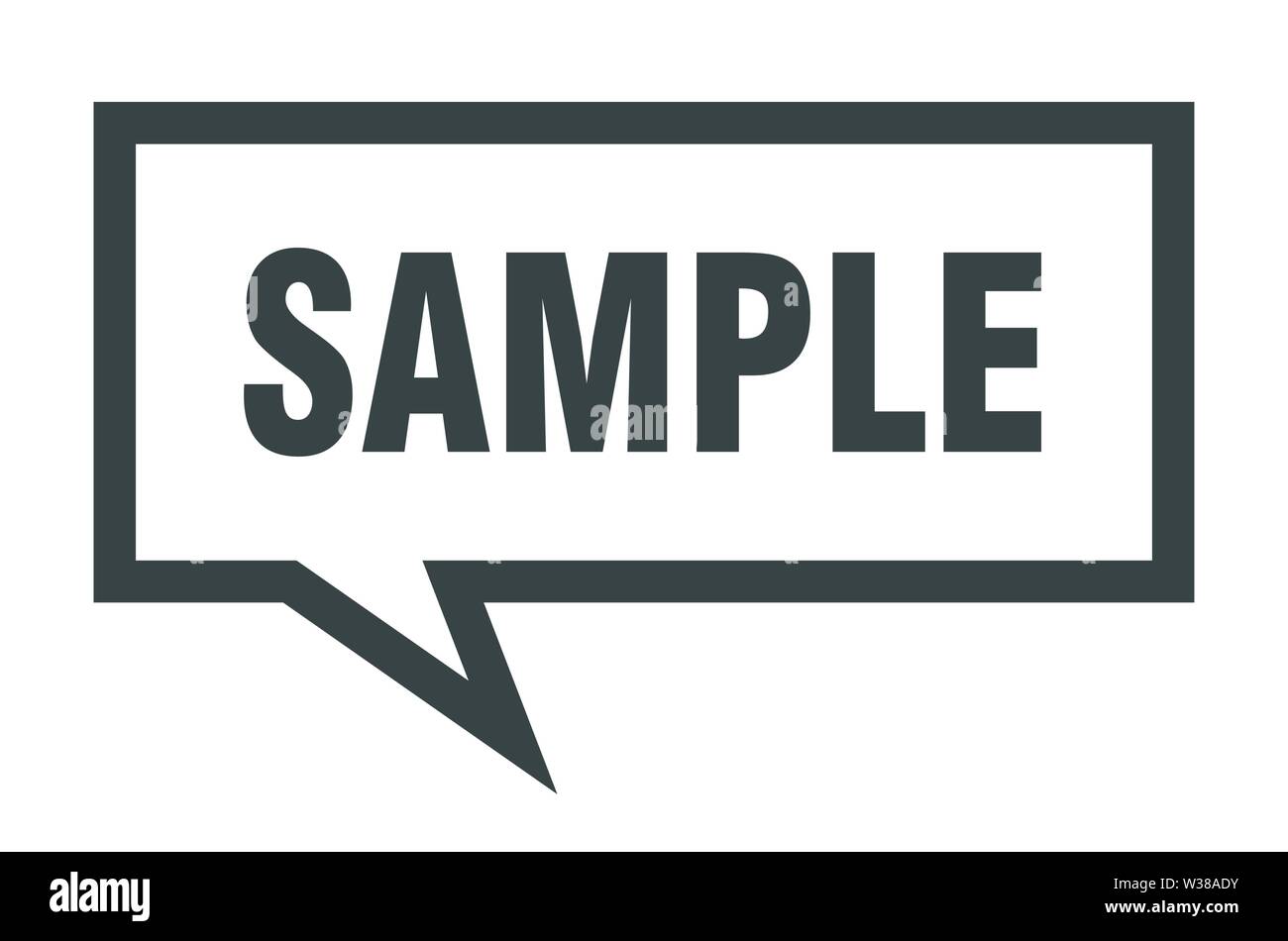 sample sign. sample square speech bubble. sample Stock Vector Image ...