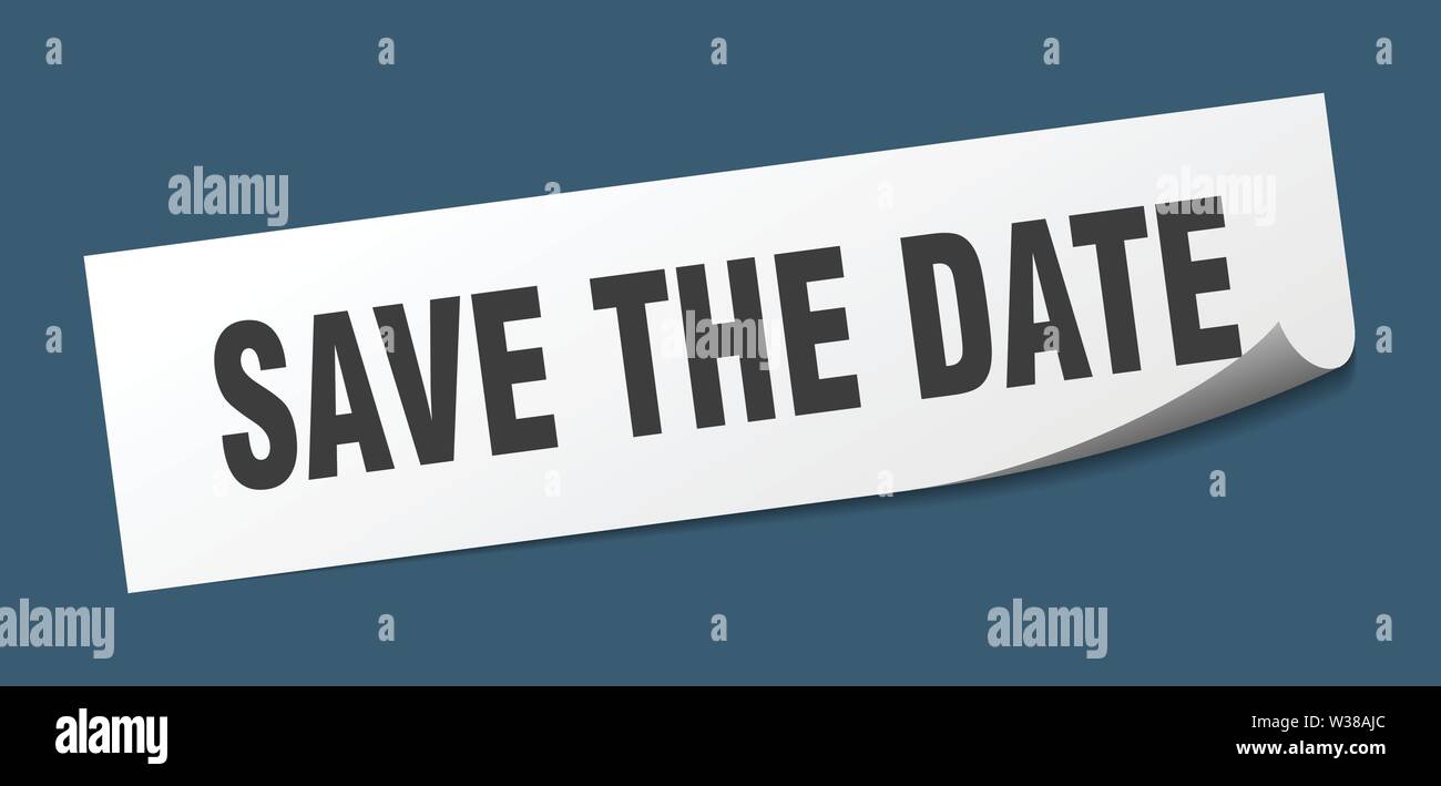 save the date sticker. save the date square isolated sign. save the ...