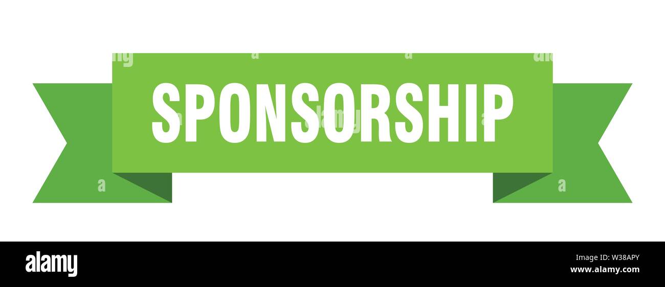 sponsorship ribbon. sponsorship isolated sign. sponsorship banner Stock ...