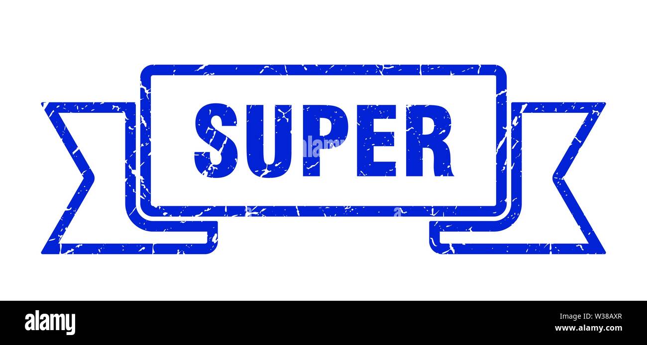 super grunge ribbon. super sign. super banner Stock Vector Image & Art ...