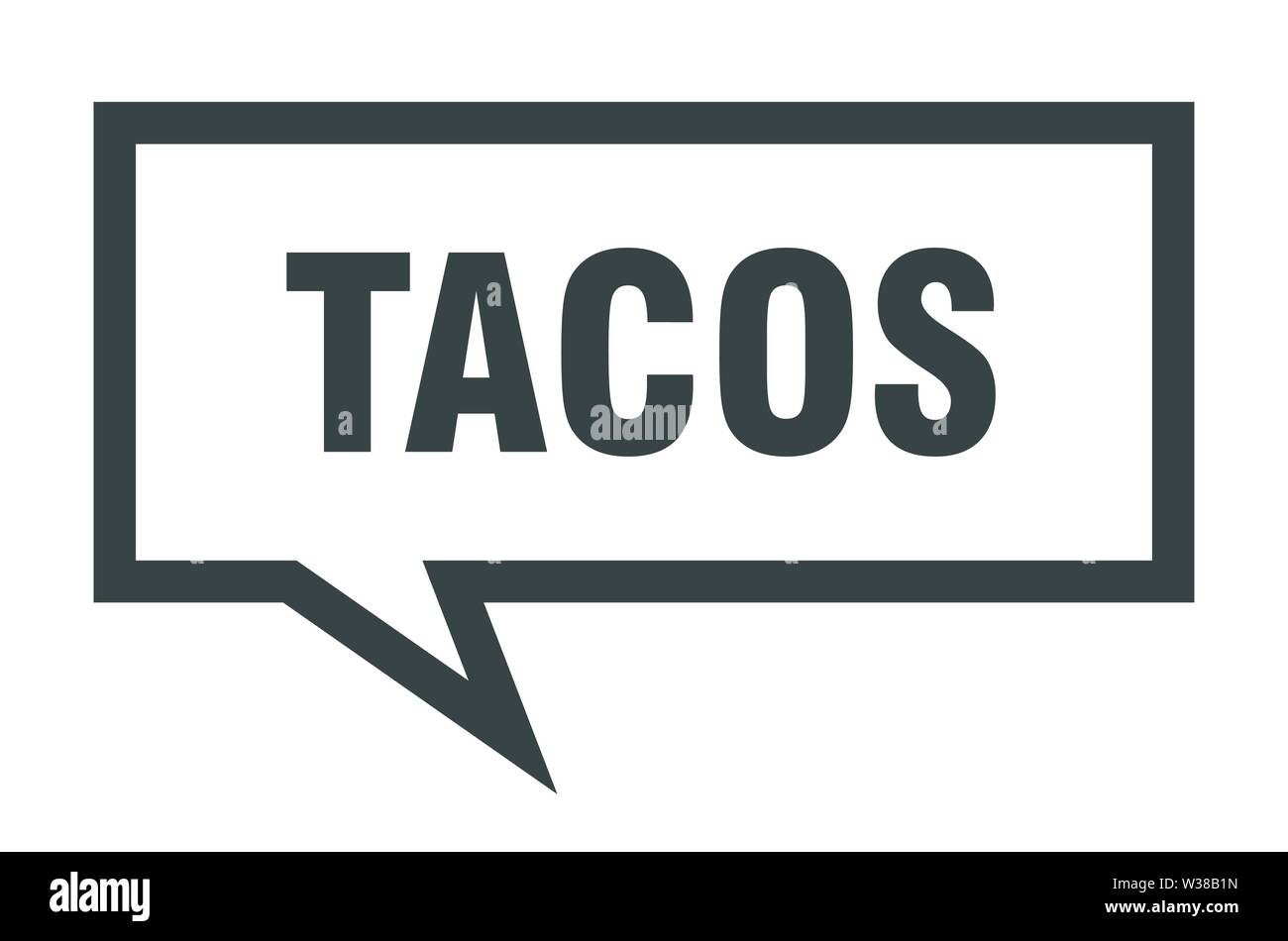 Tacos word Cut Out Stock Images & Pictures - Alamy