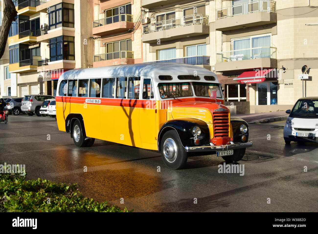 Old bus, Sliema, Malta, Europe Stock Photo - Alamy