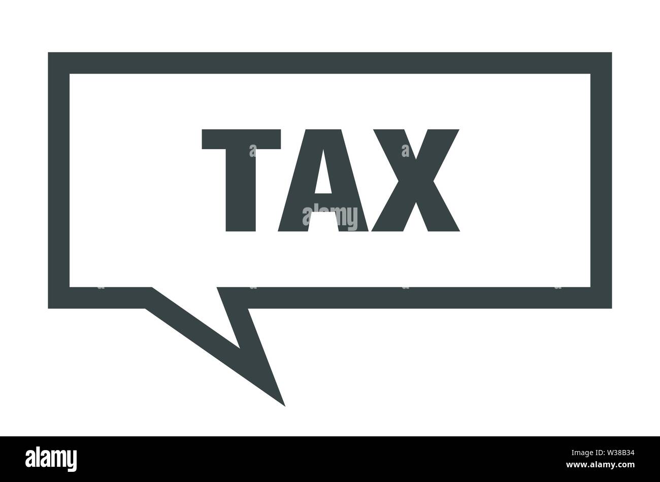 Tax word on white Black and White Stock Photos & Images - Alamy