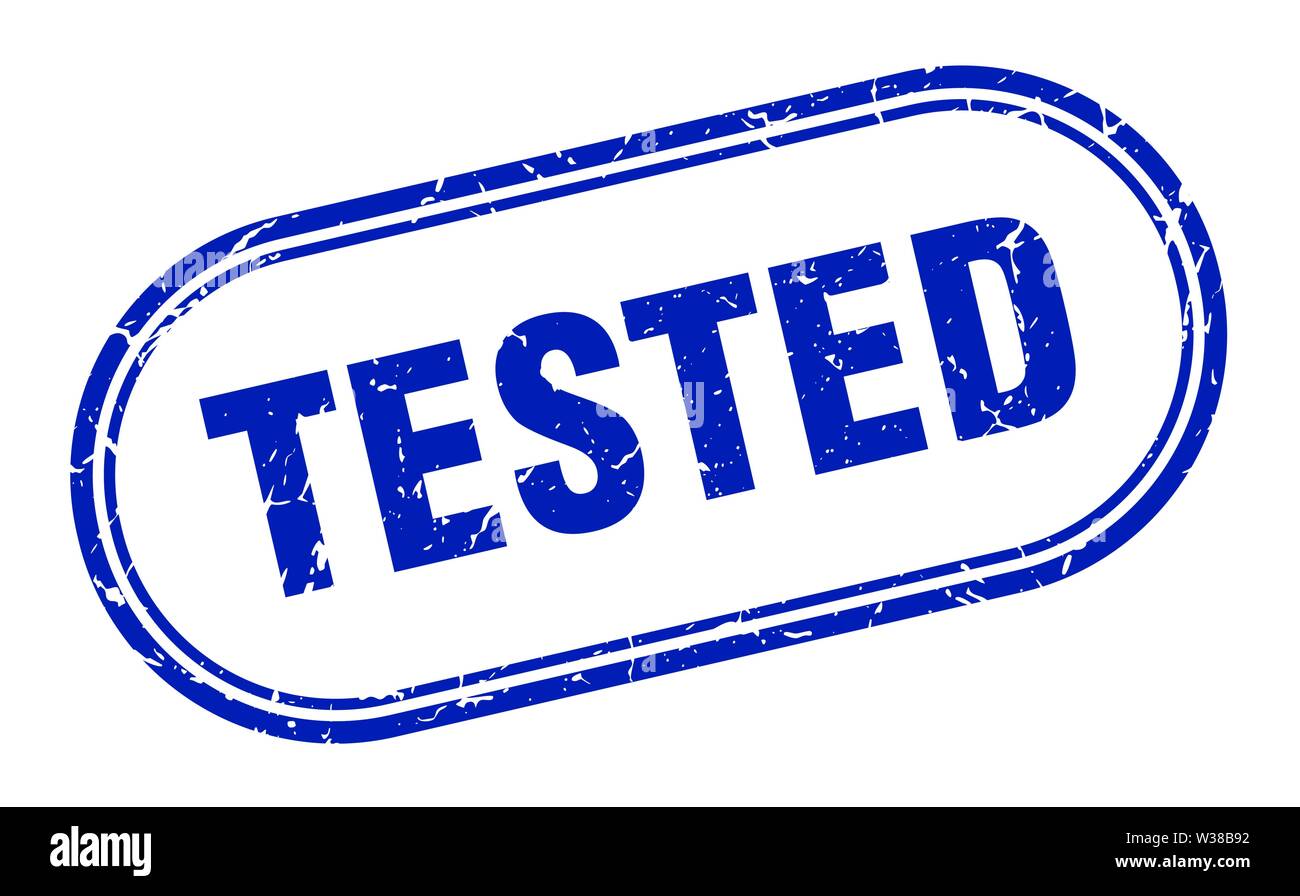 tested stamp. tested square grunge sign. tested Stock Vector Image ...