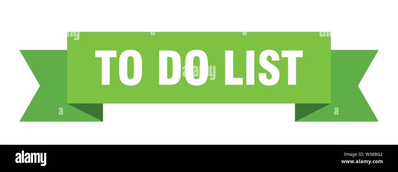 to do list ribbon. to do list isolated sign. to do list banner Stock ...
