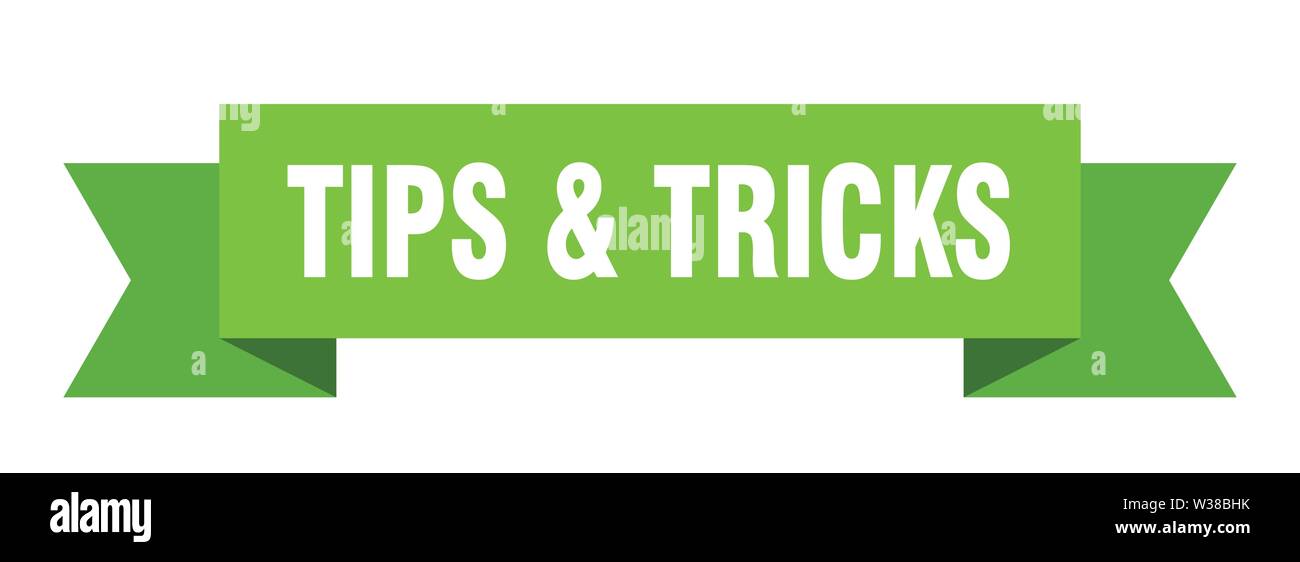 tips & tricks ribbon. tips & tricks isolated sign. tips & tricks banner ...