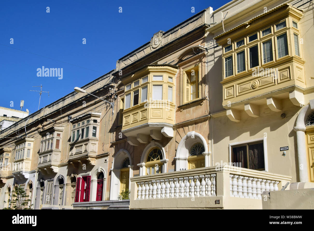 Traditional Maltese houses, Sliema, Malta, Europe Stock Photo - Alamy