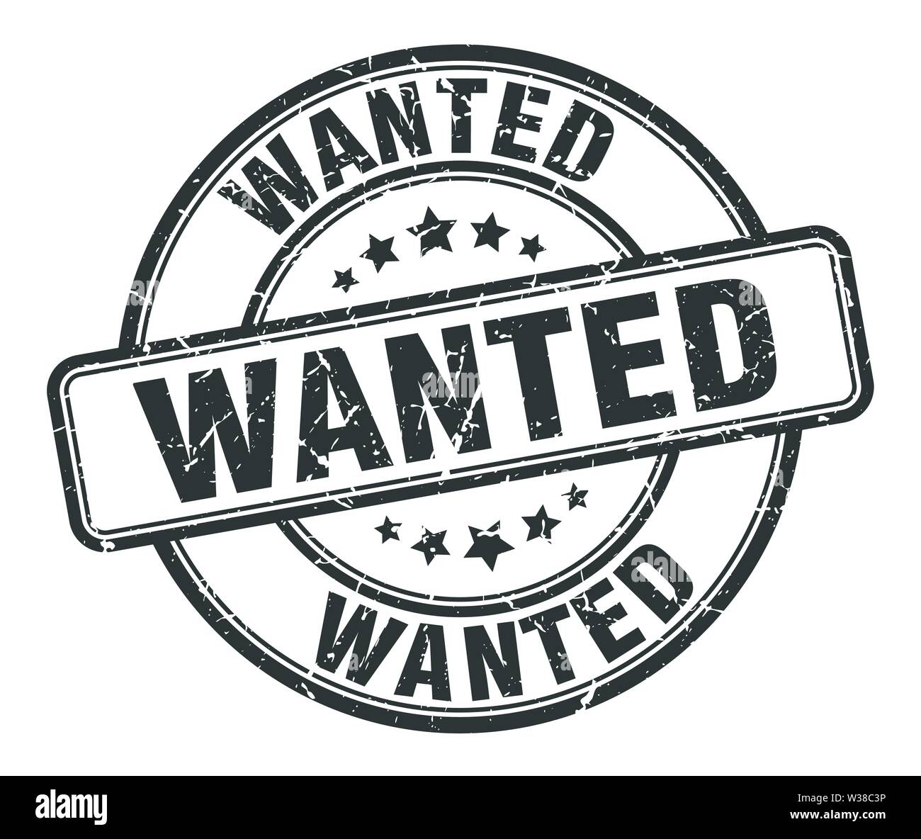 wanted stamp. wanted round grunge sign. wanted Stock Vector Image & Art ...