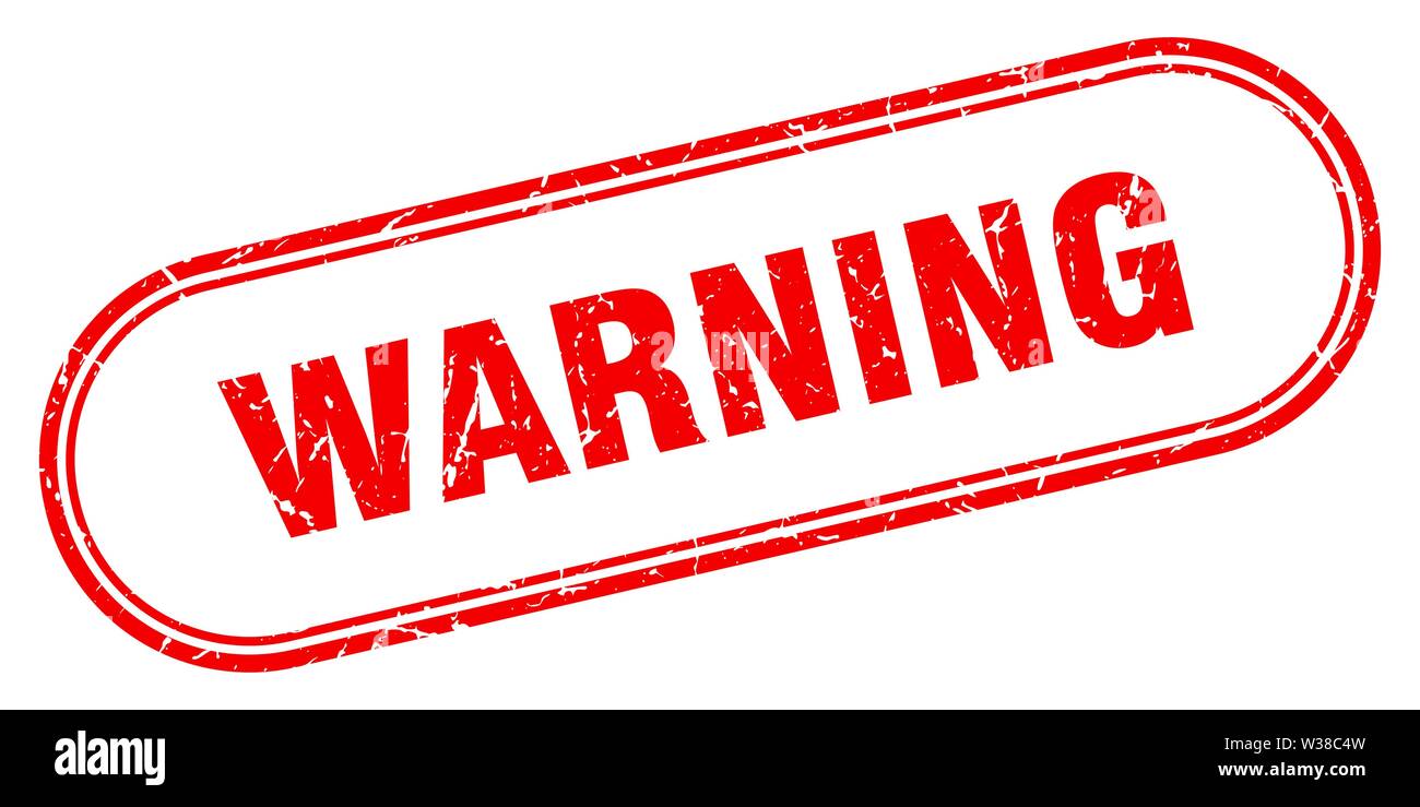 warning stamp. warning square grunge sign. warning Stock Vector Image ...