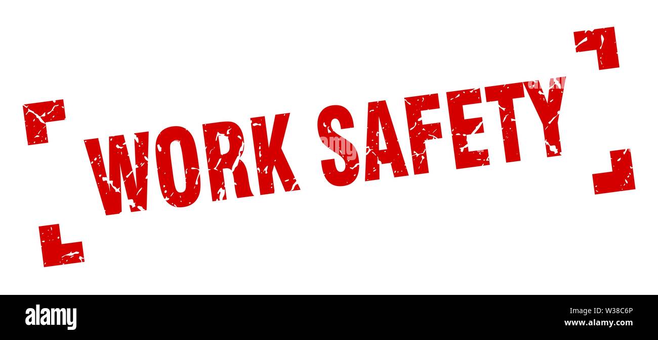 work safety stamp. work safety square grunge sign. work safety Stock ...