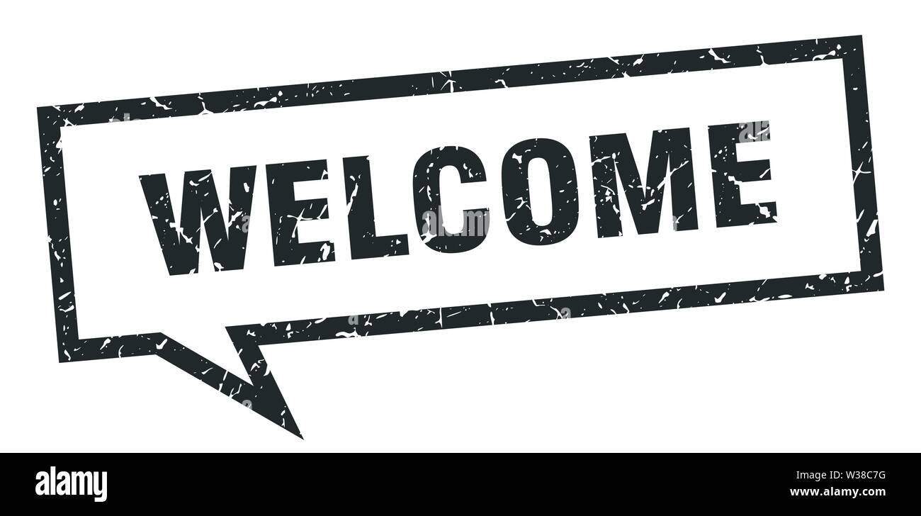 welcome sign. welcome square speech bubble. welcome Stock Vector Image ...