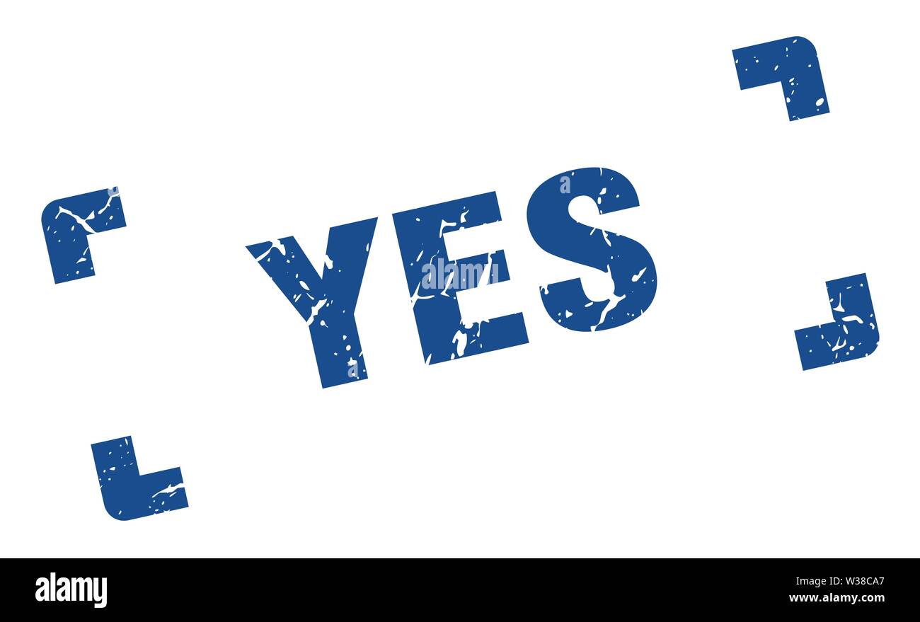 yes stamp. yes square grunge sign. yes Stock Vector Image & Art - Alamy
