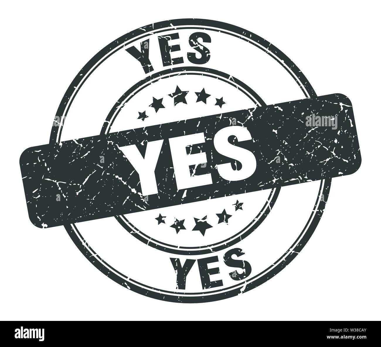 yes stamp. yes round grunge sign. yes Stock Vector Image & Art - Alamy