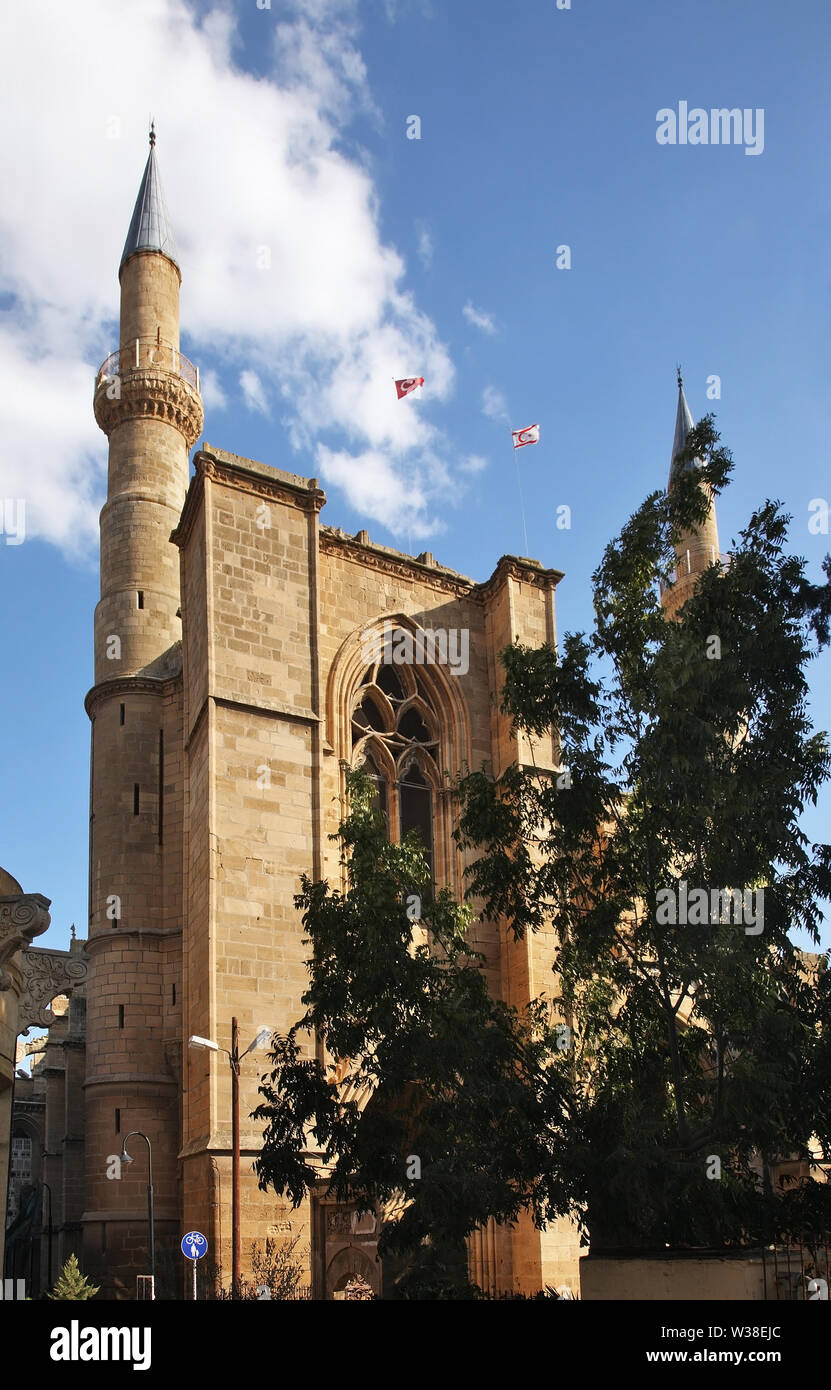 Selimiye Mosque (St. Sophia Cathedral) in Nicosia. Cyprus Stock Photo ...