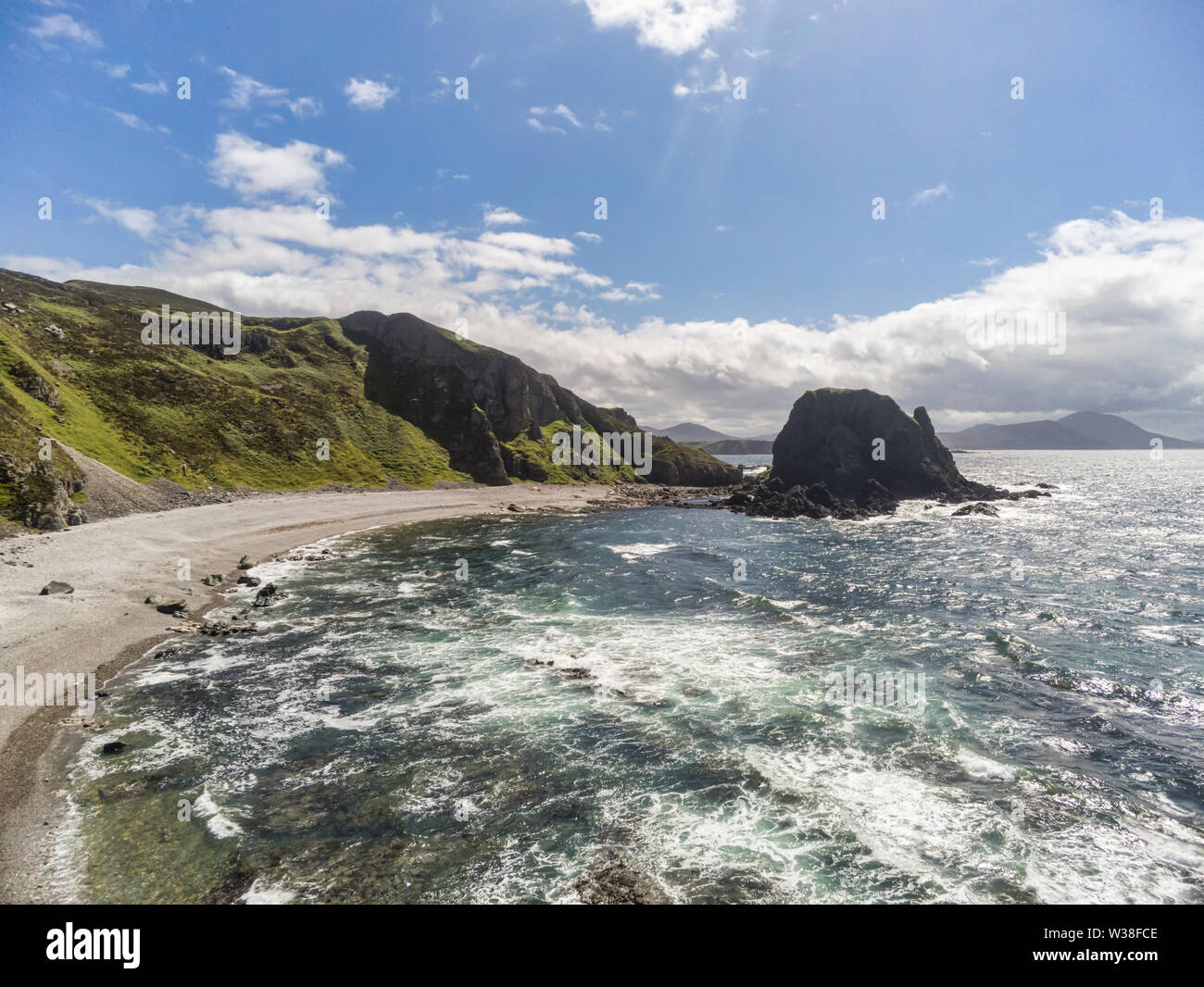 This is a remote stony beach at Malin Head in Donegal Ireland Stock ...