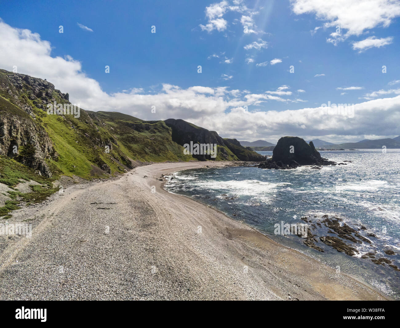 This is a remote stony beach at Malin Head in Donegal Ireland Stock ...