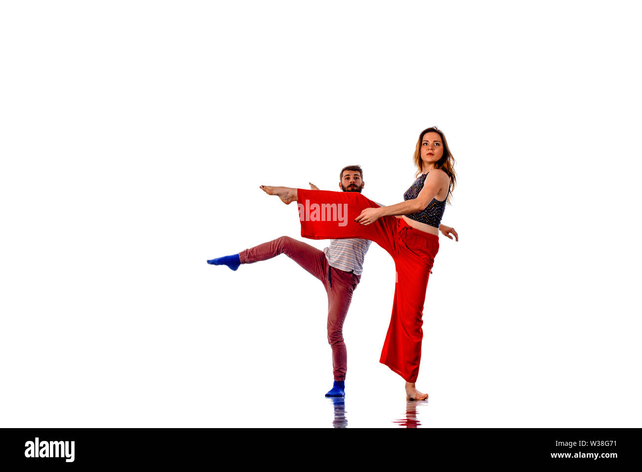 Ballet dancing couple studio Cut Out Stock Images & Pictures - Alamy