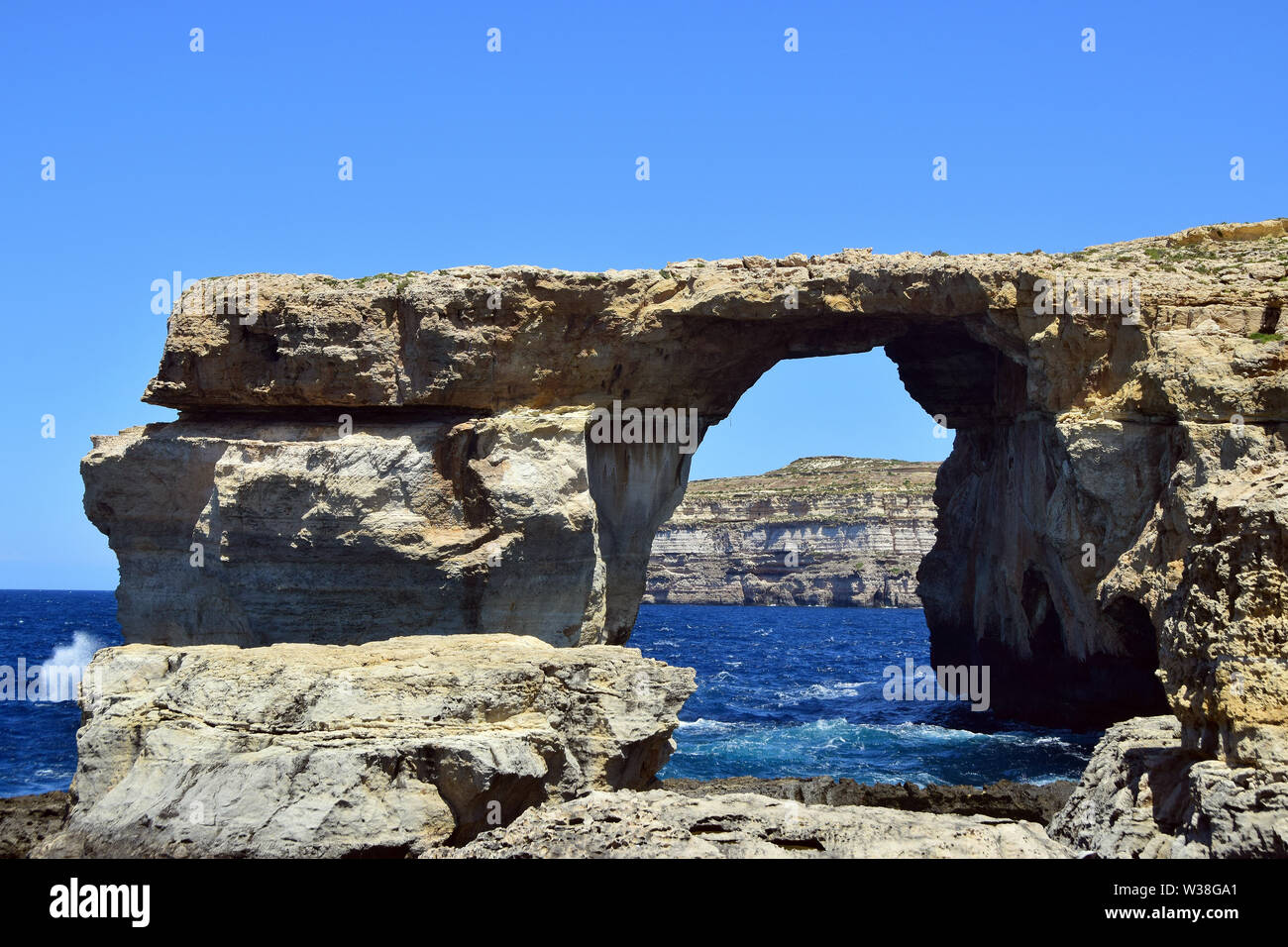 Azure Window, stone bridge, Gozo, Malta, Europe Stock Photo - Alamy