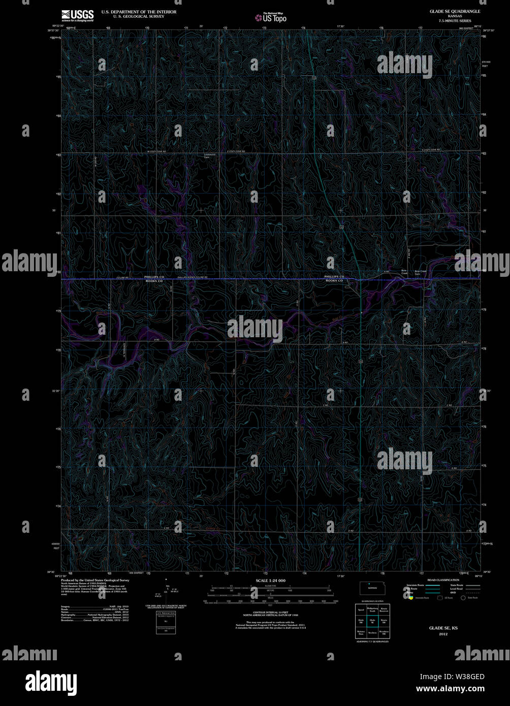 Glade kansas map hi-res stock photography and images - Alamy