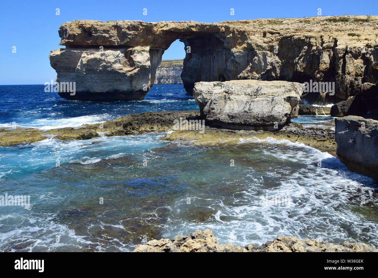 Azure Window, stone bridge, Gozo, Malta, Europe Stock Photo - Alamy