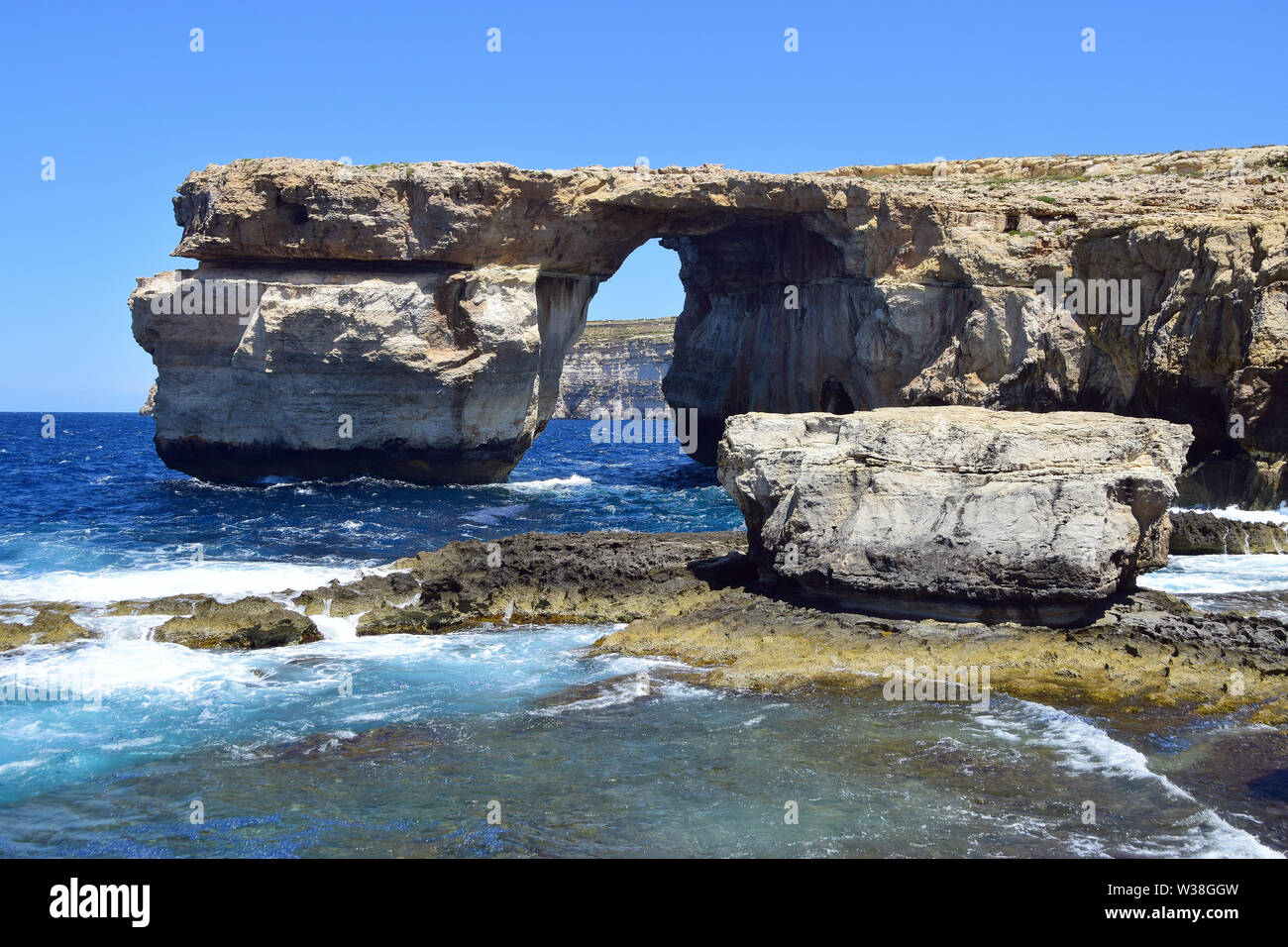 Azure Window, stone bridge, Gozo, Malta, Europe Stock Photo - Alamy