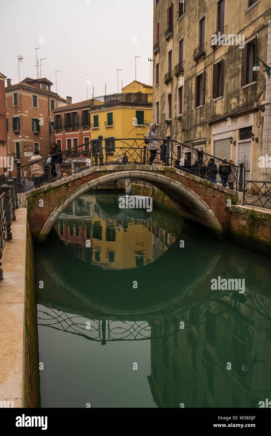 The beautiful city of Venice during a very humid and full of haze day ...