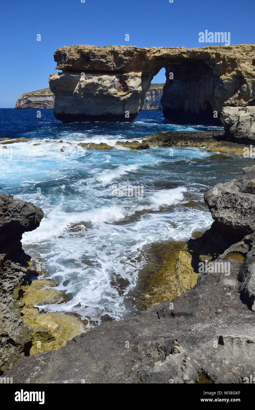 Azure Window, stone bridge, Gozo, Malta, Europe Stock Photo - Alamy
