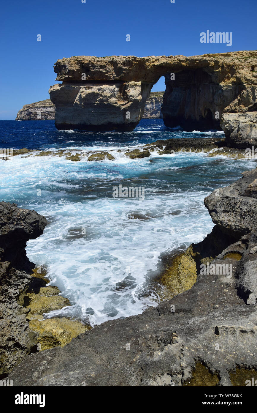 Azure Window, stone bridge, Gozo, Malta, Europe Stock Photo - Alamy