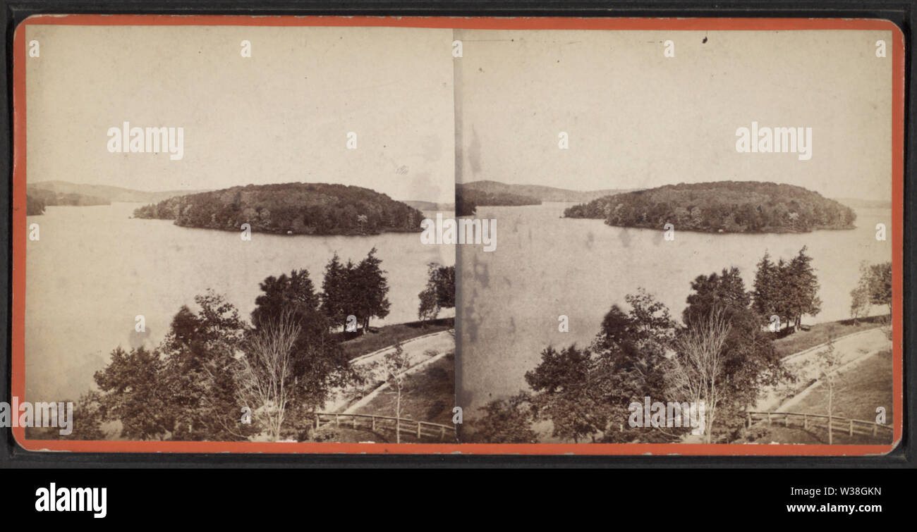 View of the Lake Mahopac, by Louis Alman Stock Photo - Alamy