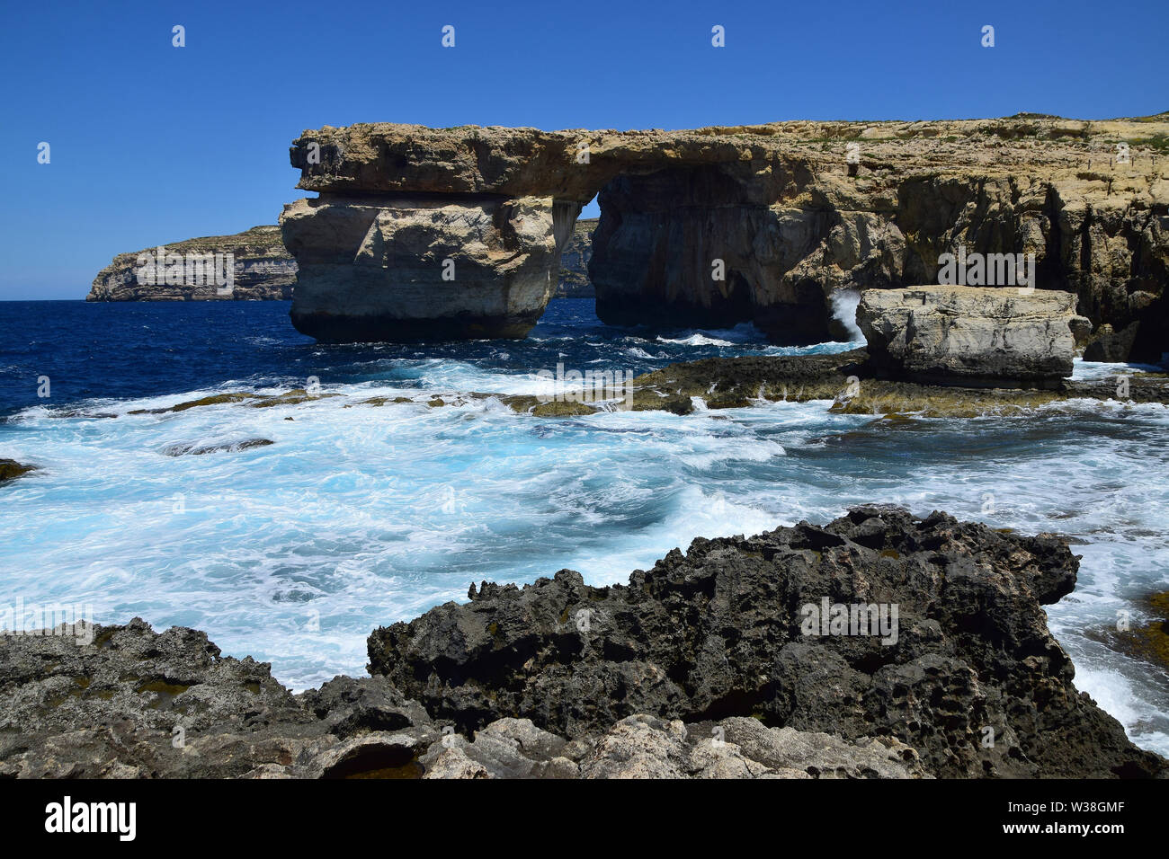 Azure Window, stone bridge, Gozo, Malta, Europe Stock Photo - Alamy
